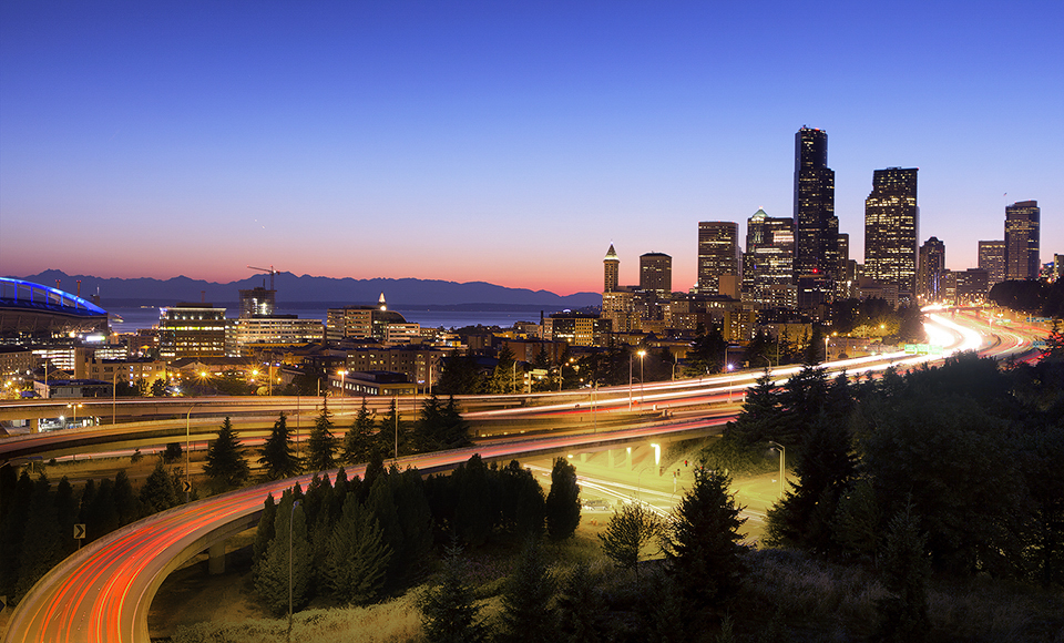 seattle light trails - 500px