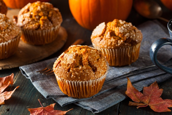Homemade Autumn Pumpkin Muffin - 500px