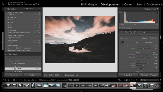 Lightroom highlights and color adjustments - 500px