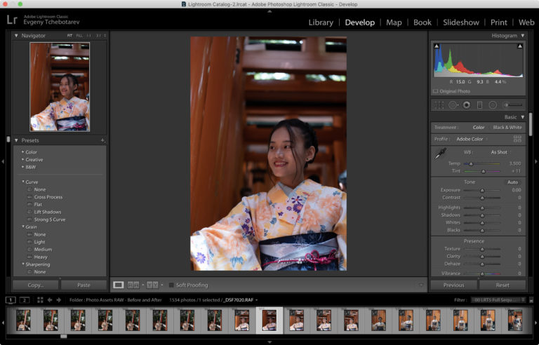 Step 1 - open in Lightroom - 500px