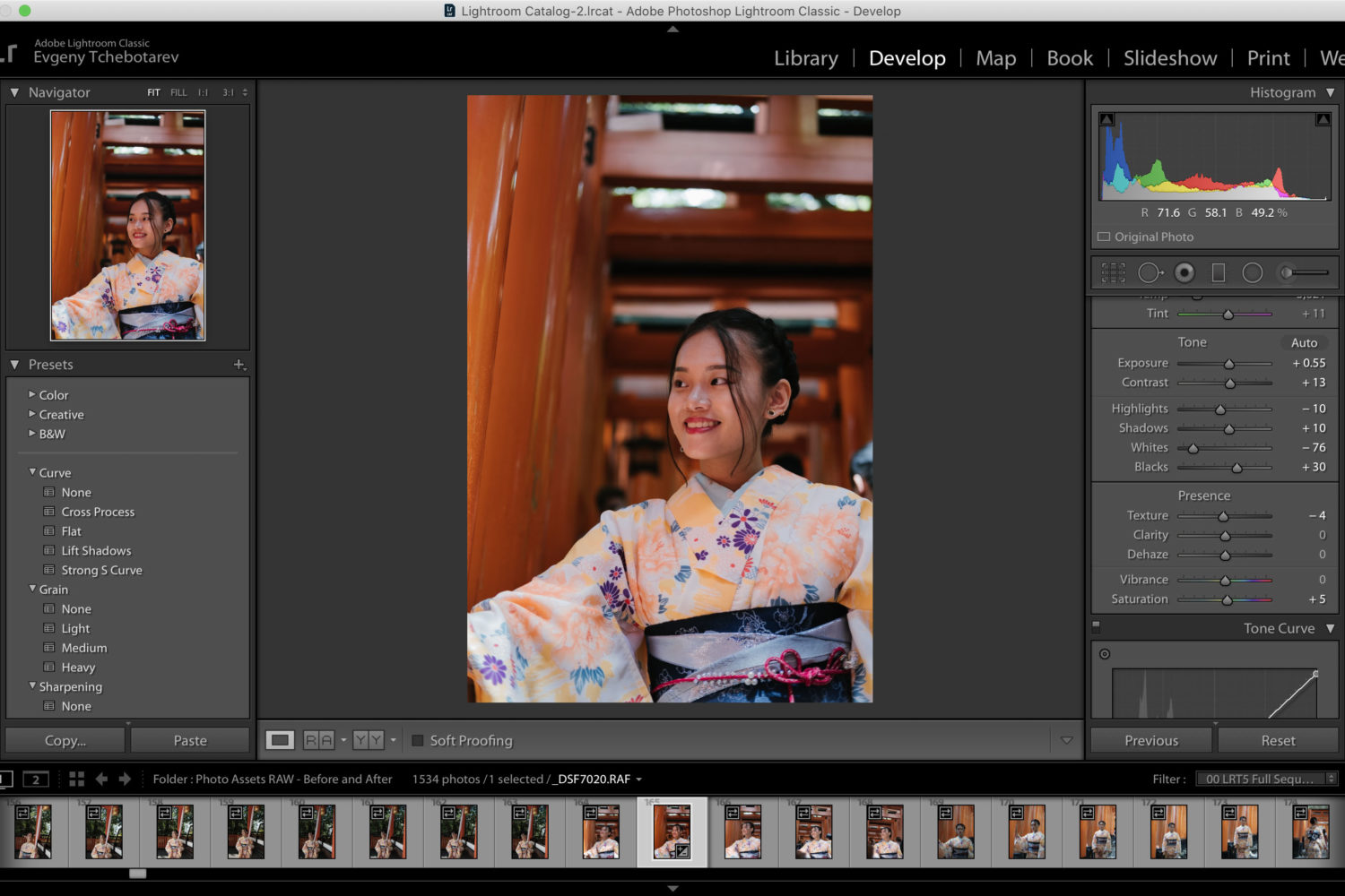 Step 2 - Lightroom edits - 500px